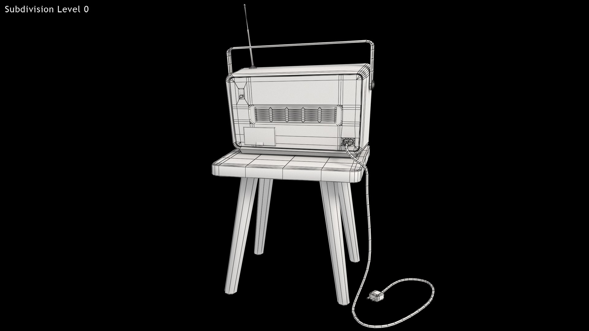 Stylized Retro Radio Model - TurboSquid 2209481