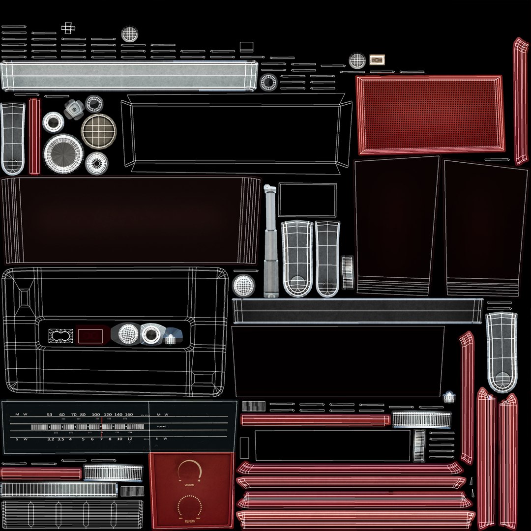 Stylized Retro Radio Model - TurboSquid 2209481