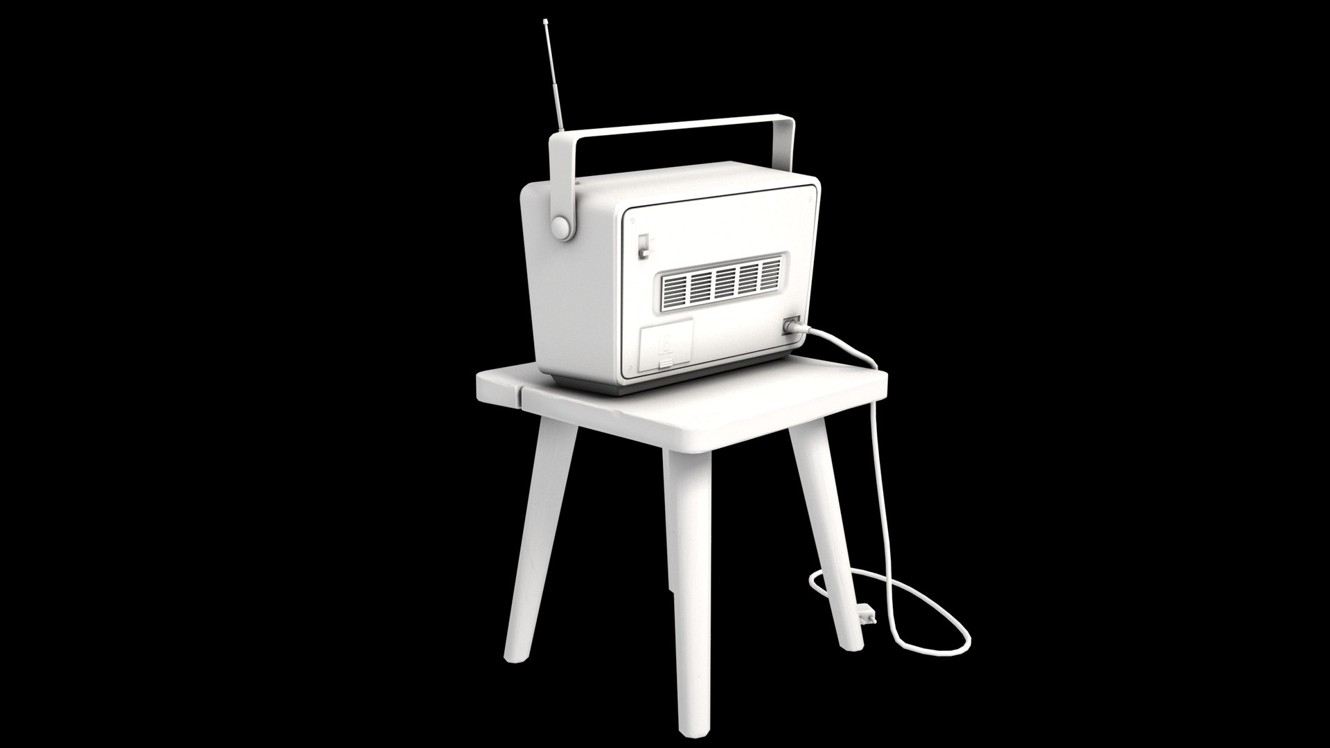 Stylized Retro Radio Model - TurboSquid 2209481