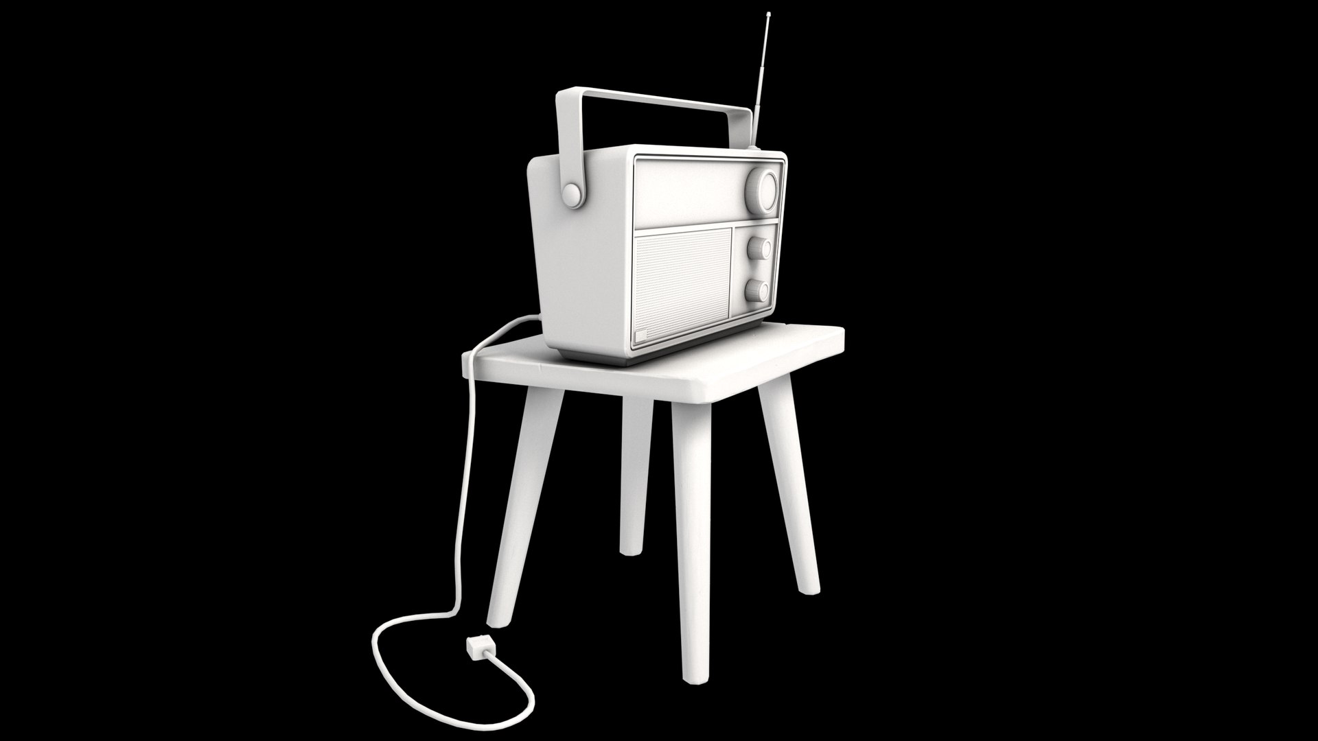 Stylized Retro Radio Model - TurboSquid 2209481