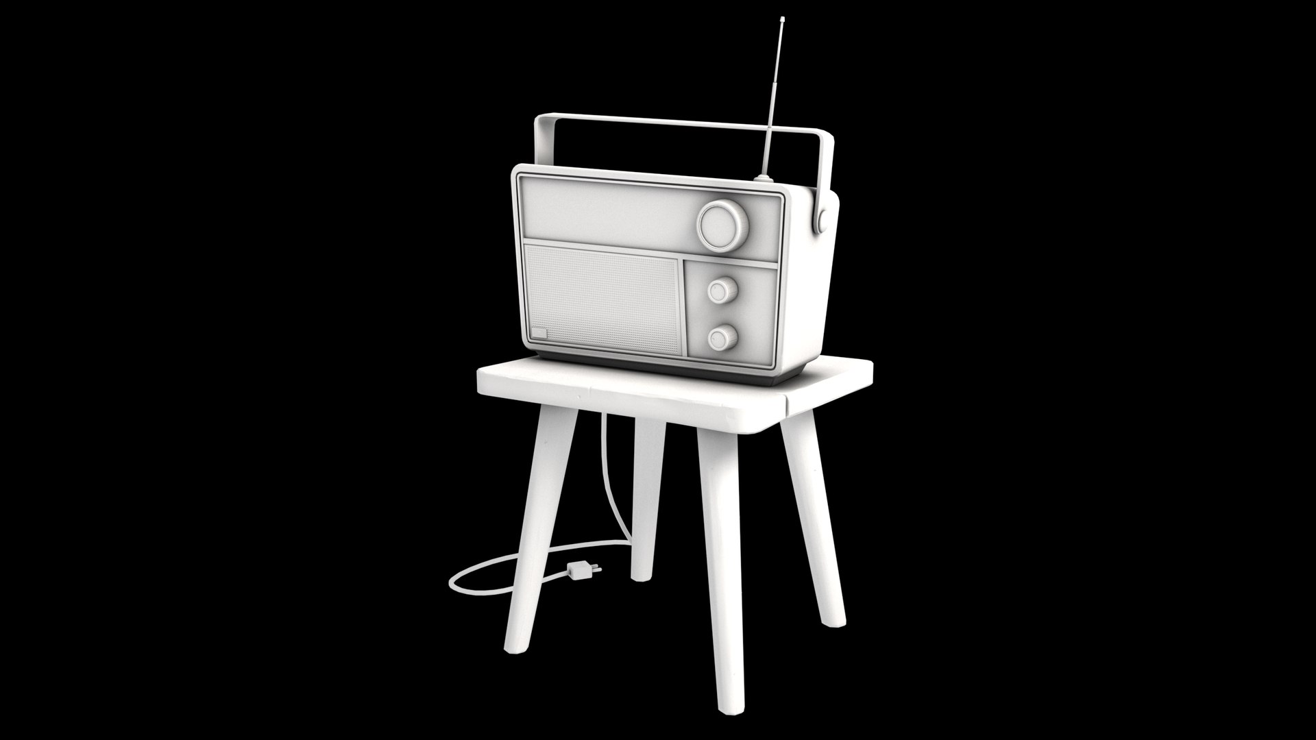 Stylized Retro Radio Model - TurboSquid 2209481