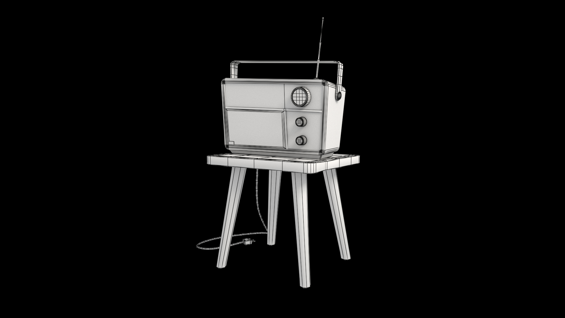 Stylized Retro Radio Model - TurboSquid 2209481