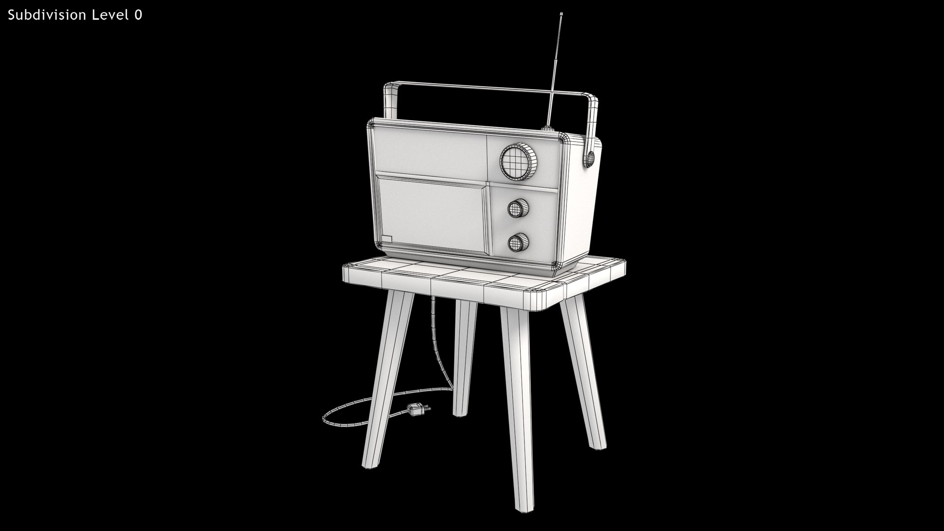 Stylized Retro Radio Model - TurboSquid 2209481