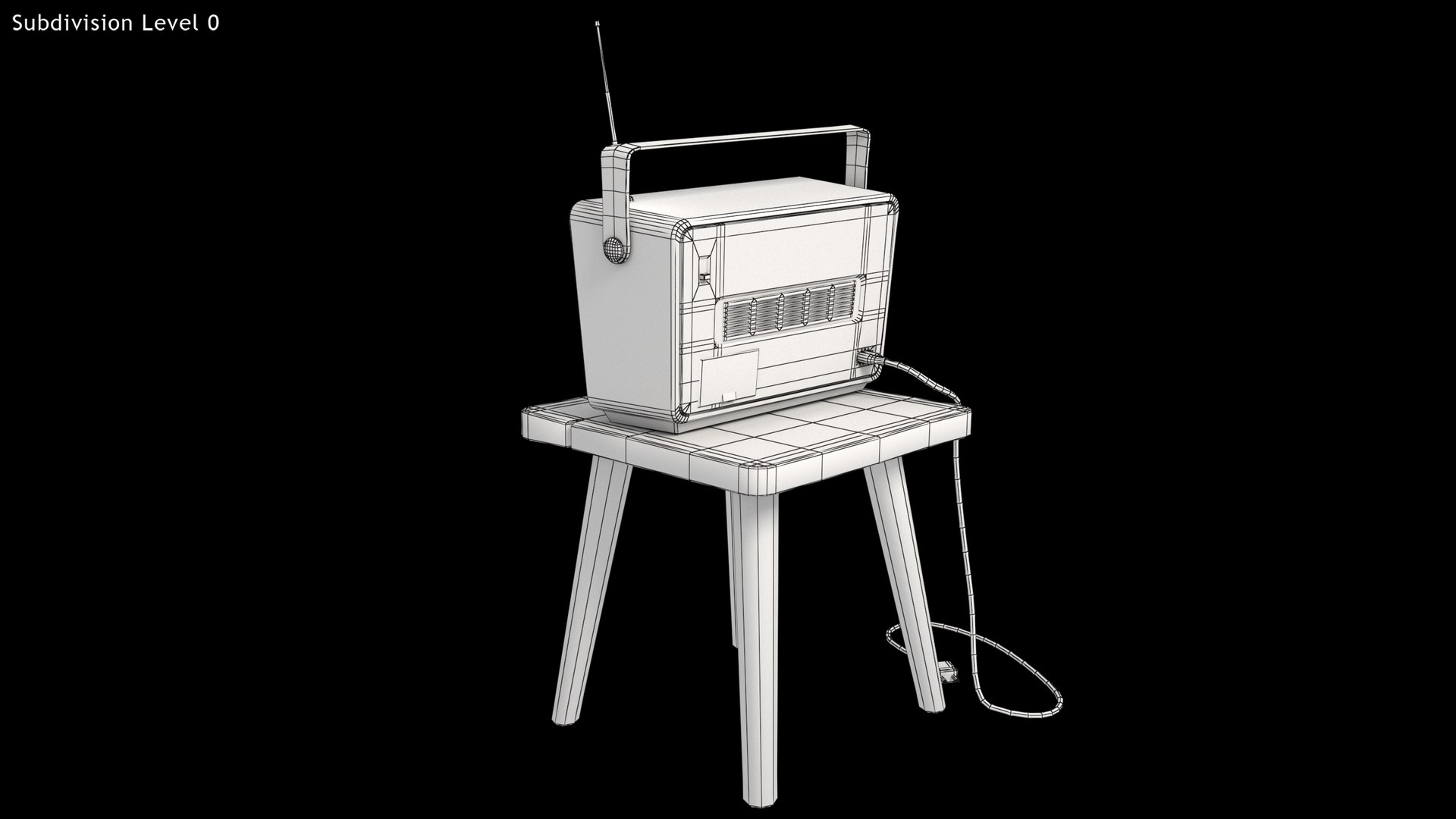 Stylized Retro Radio Model - TurboSquid 2209481