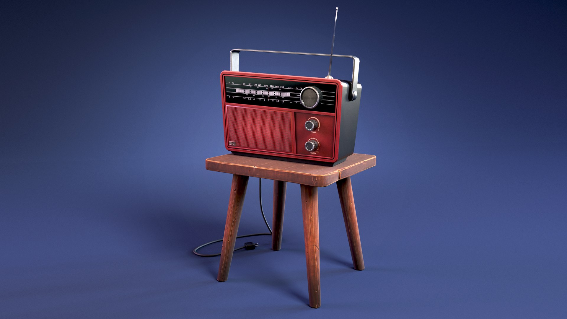 Stylized Retro Radio Model - TurboSquid 2209481