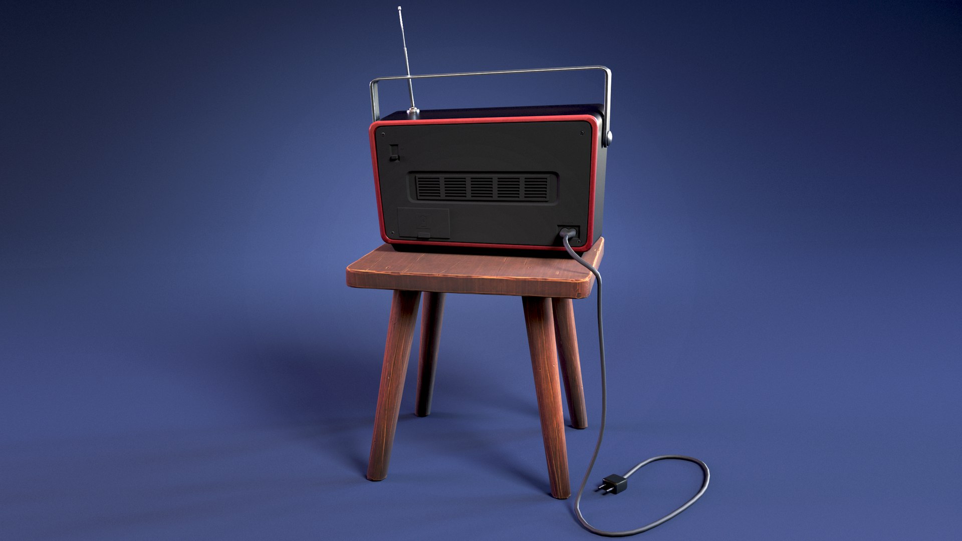 Stylized Retro Radio Model - TurboSquid 2209481