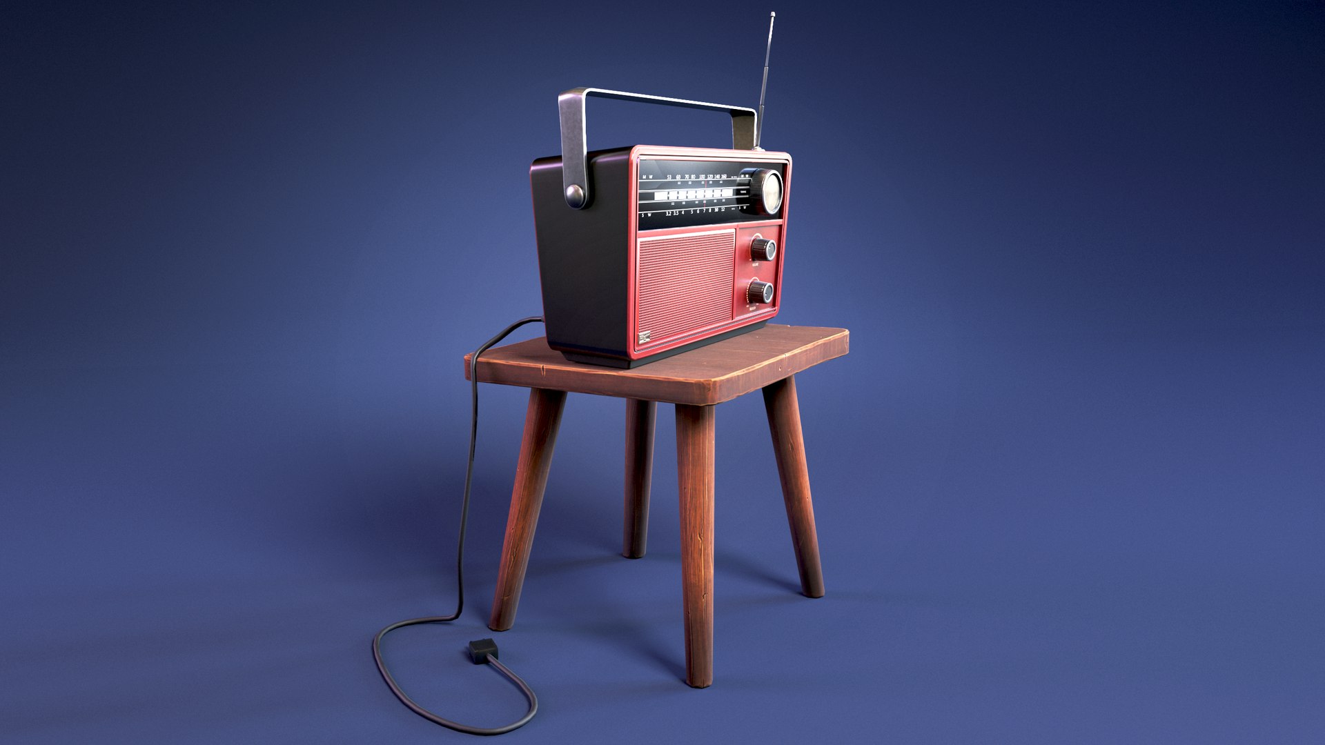 Stylized Retro Radio Model - TurboSquid 2209481