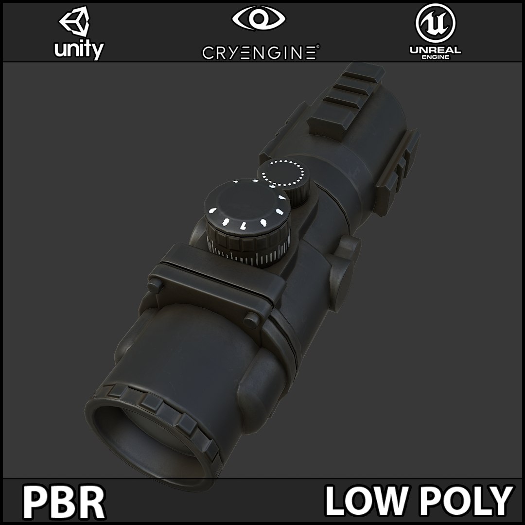 3D tactical scope model - TurboSquid 1153327