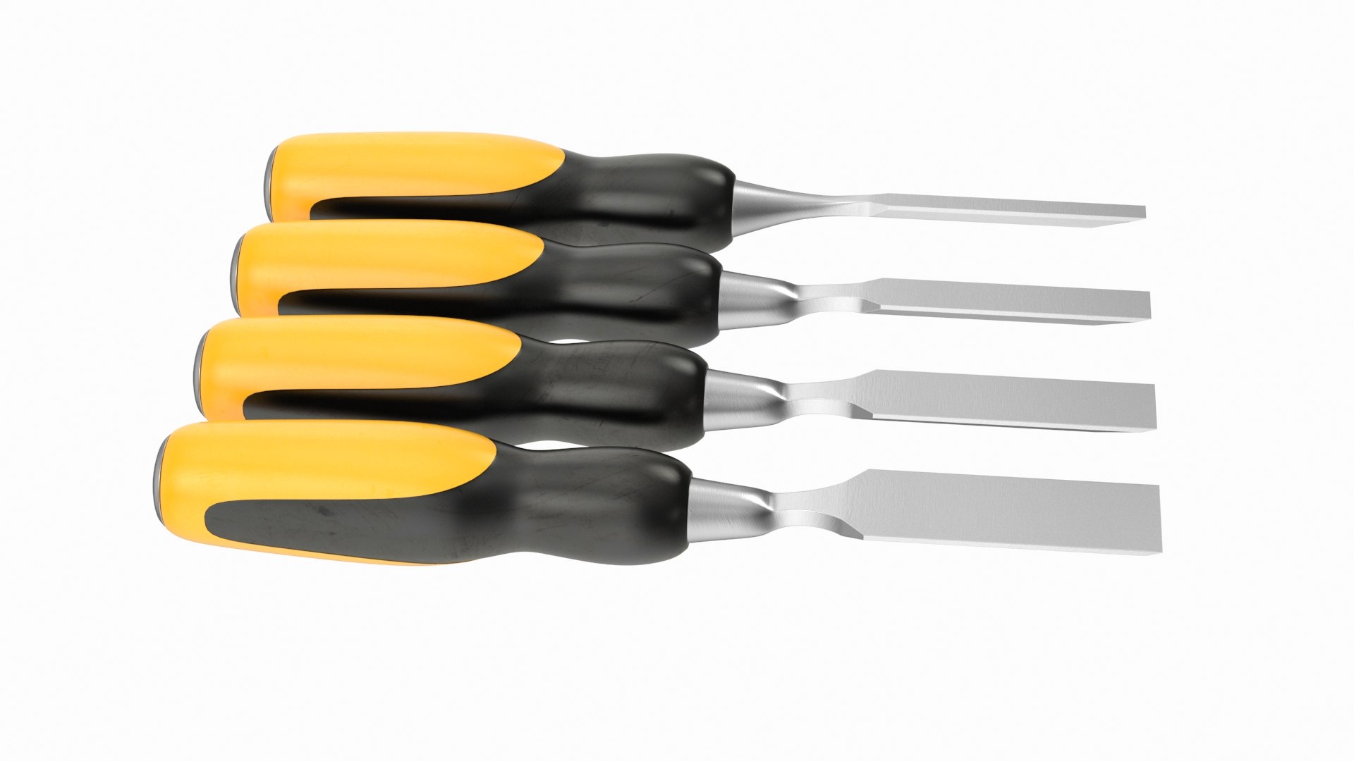 3D Wood Chisel Set 4 Piece - TurboSquid 2059424