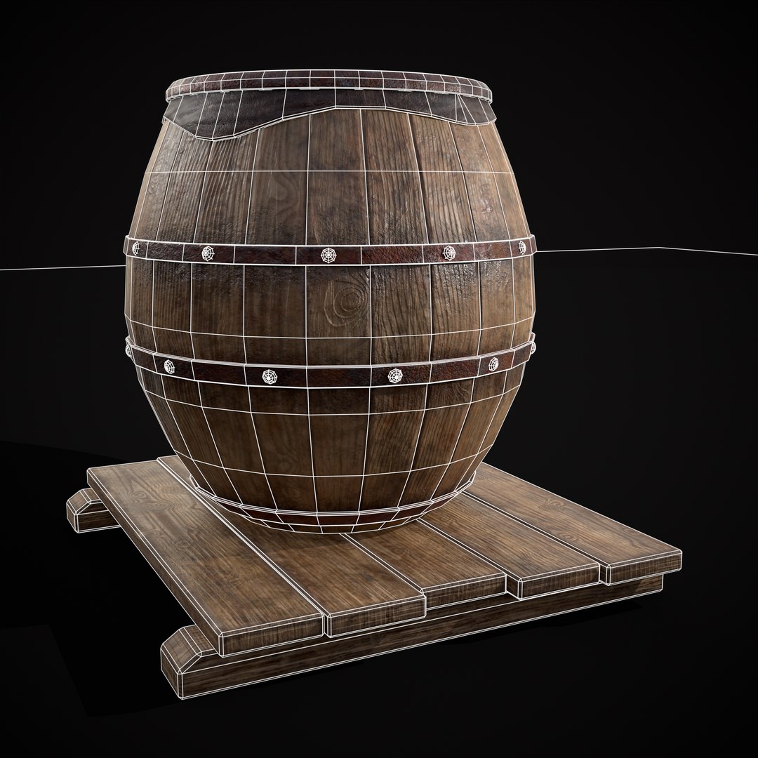 Gorda Wine Barrel 3D Model - TurboSquid 2186620