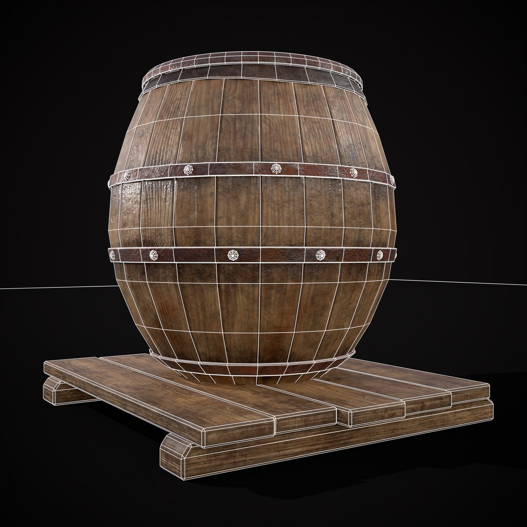 Gorda Wine Barrel 3D Model - TurboSquid 2186620