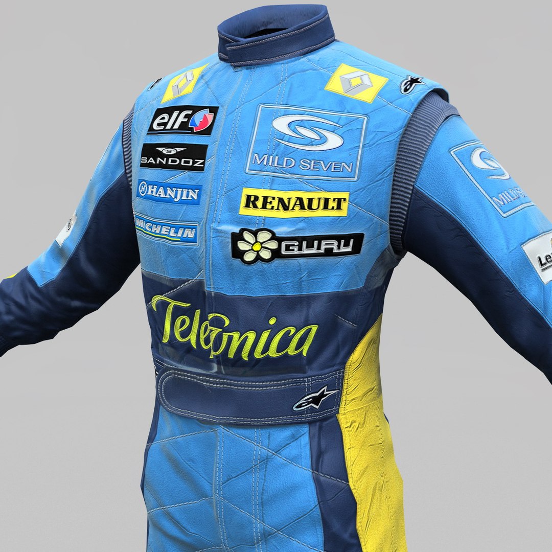 3d Racing Driver Clothes 2 Model
