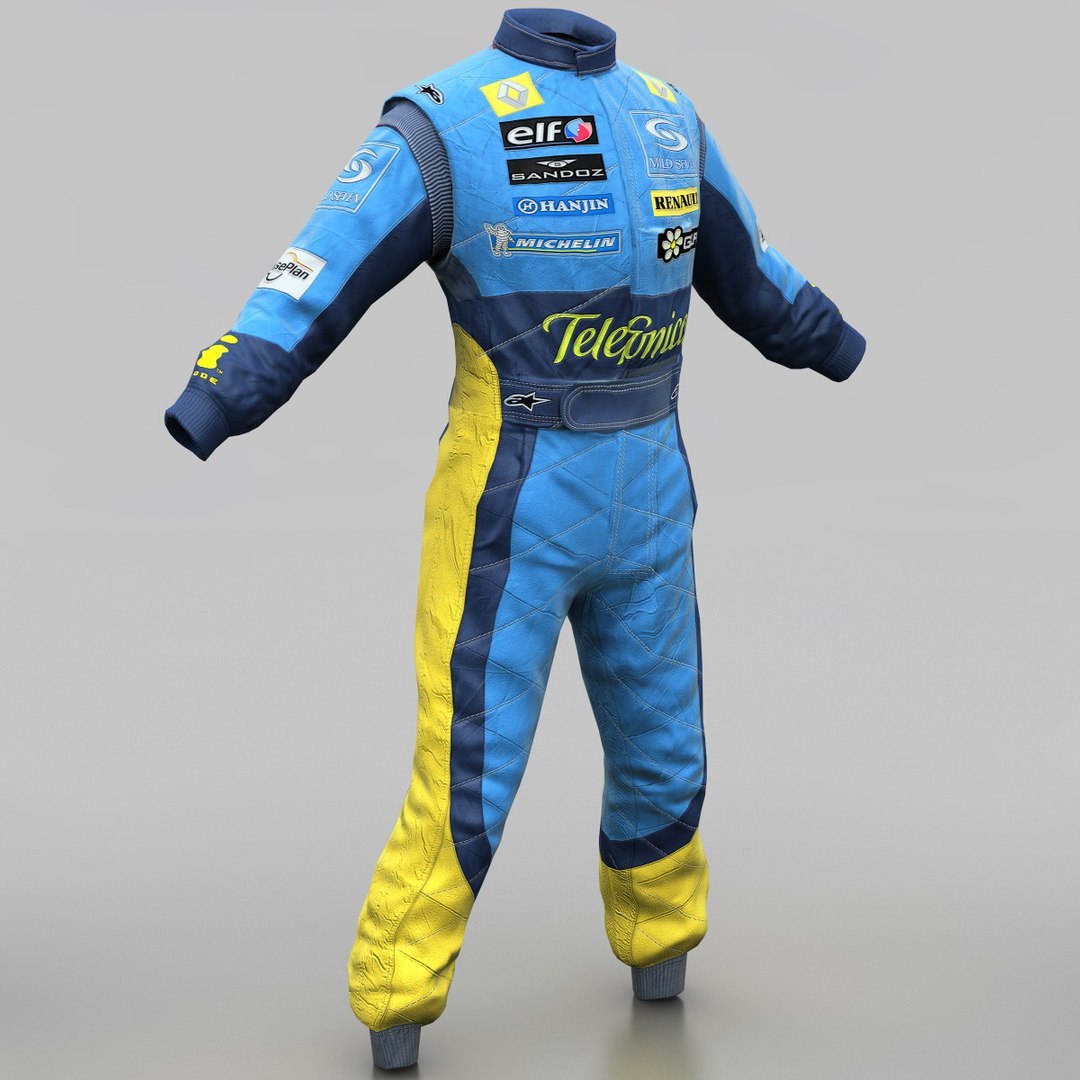 3d Racing Driver Clothes 2 Model