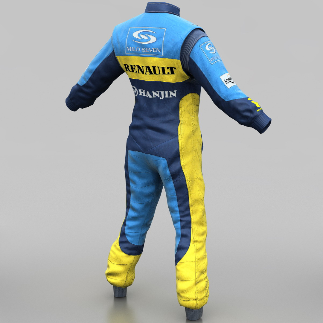 3d racing driver clothes 2 model