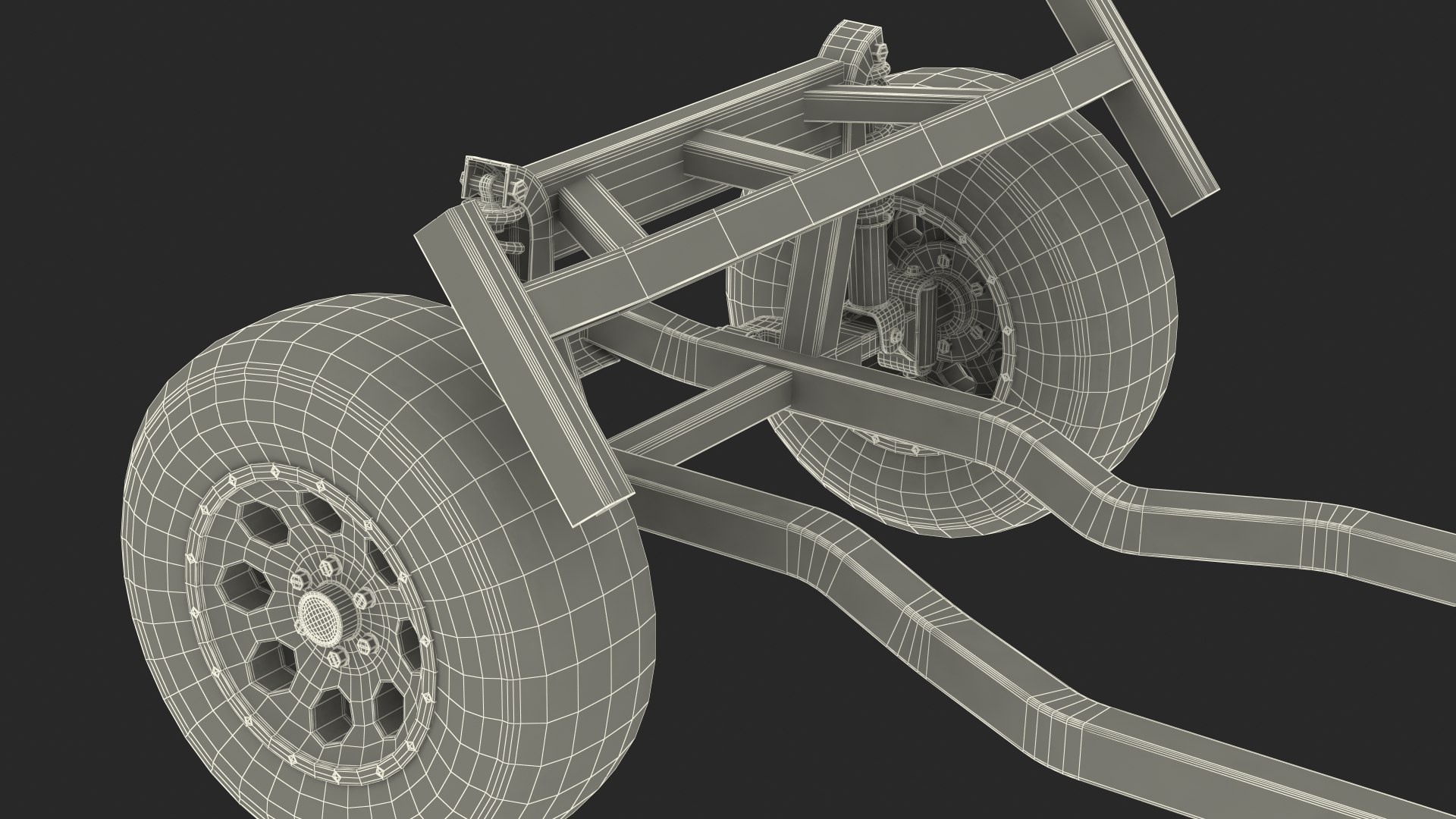 3D golf cart chassis engine - TurboSquid 1558724