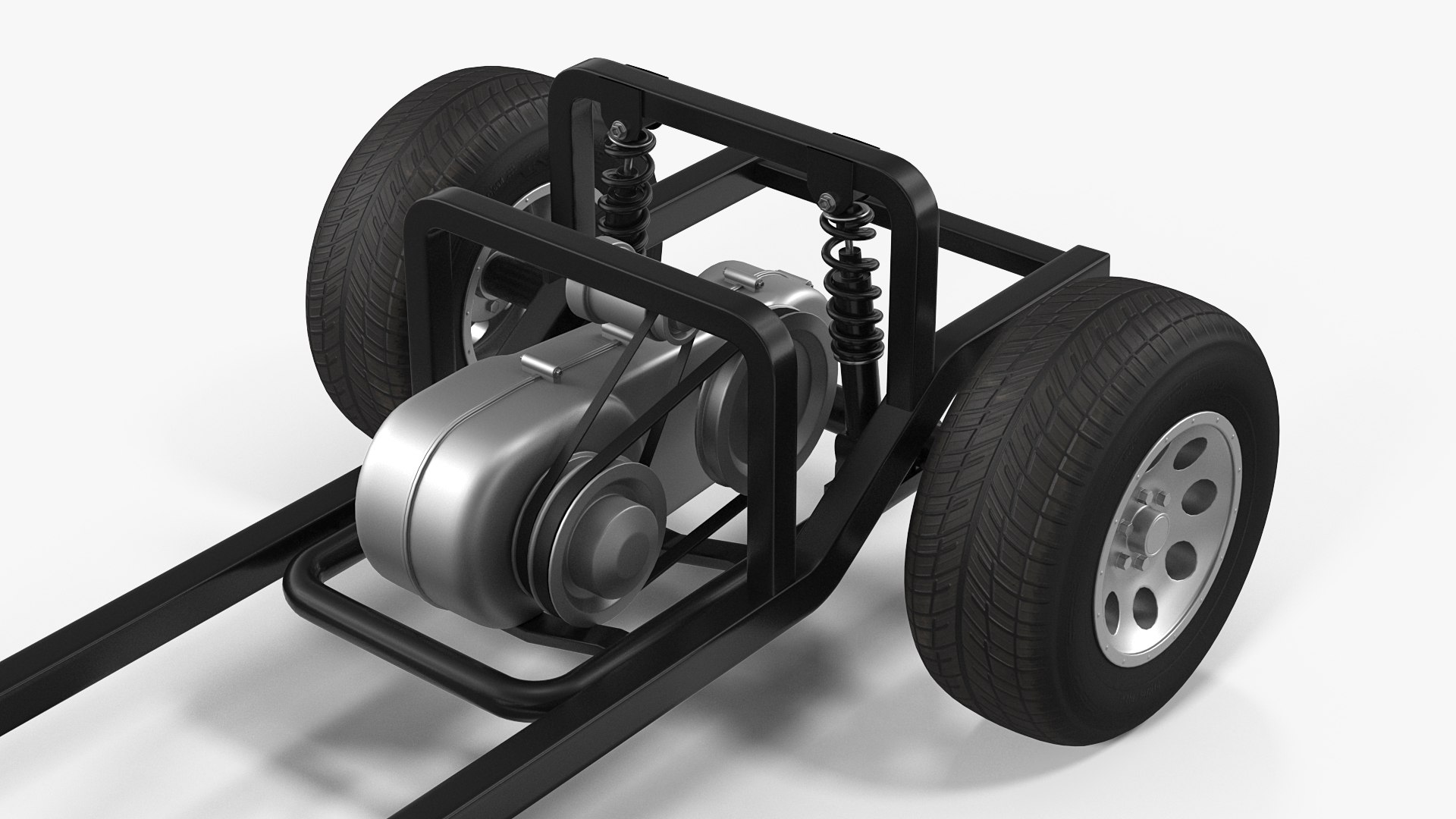 3D golf cart chassis engine - TurboSquid 1558724