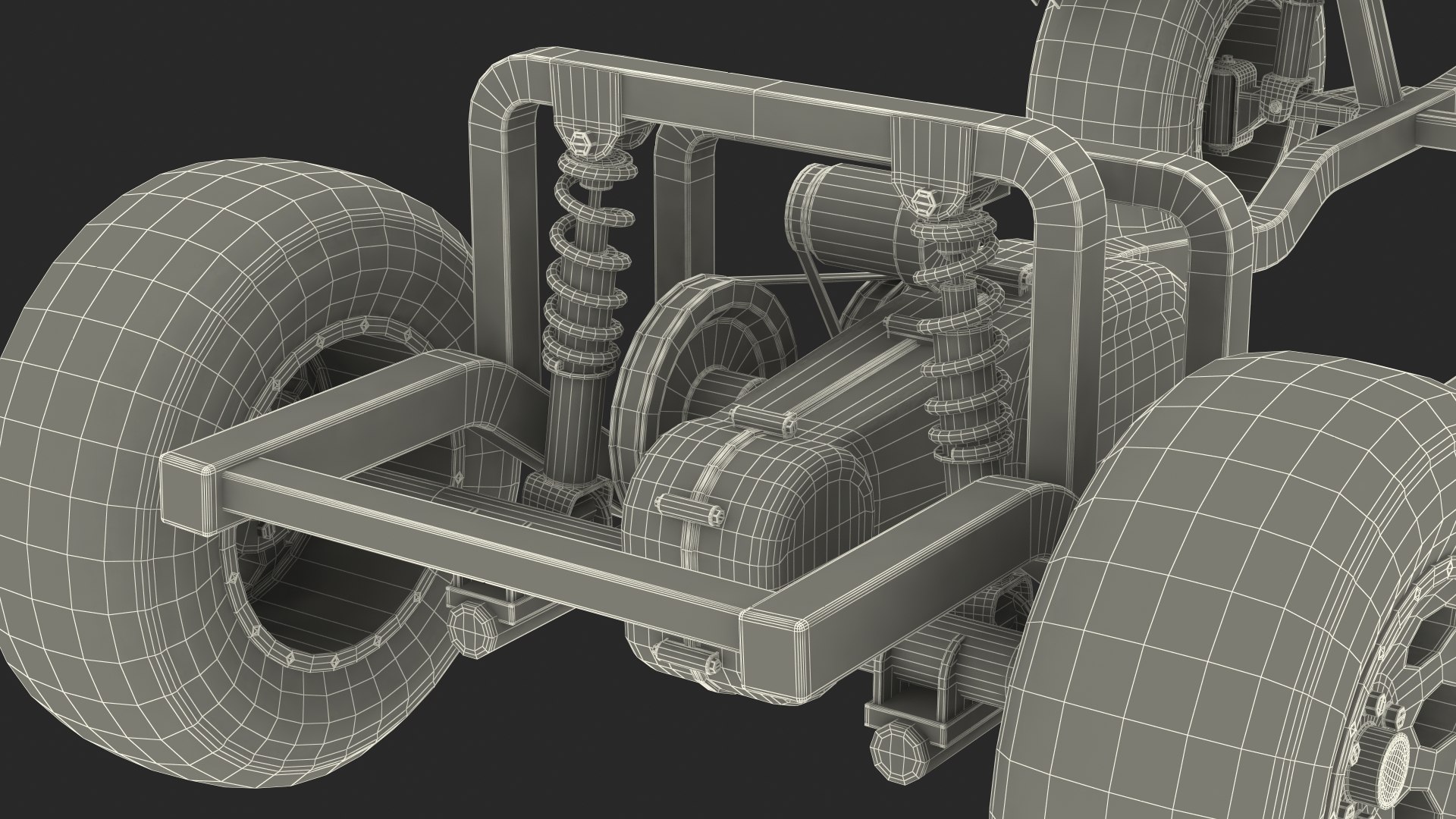 3D Golf Cart Chassis Engine - TurboSquid 1558724
