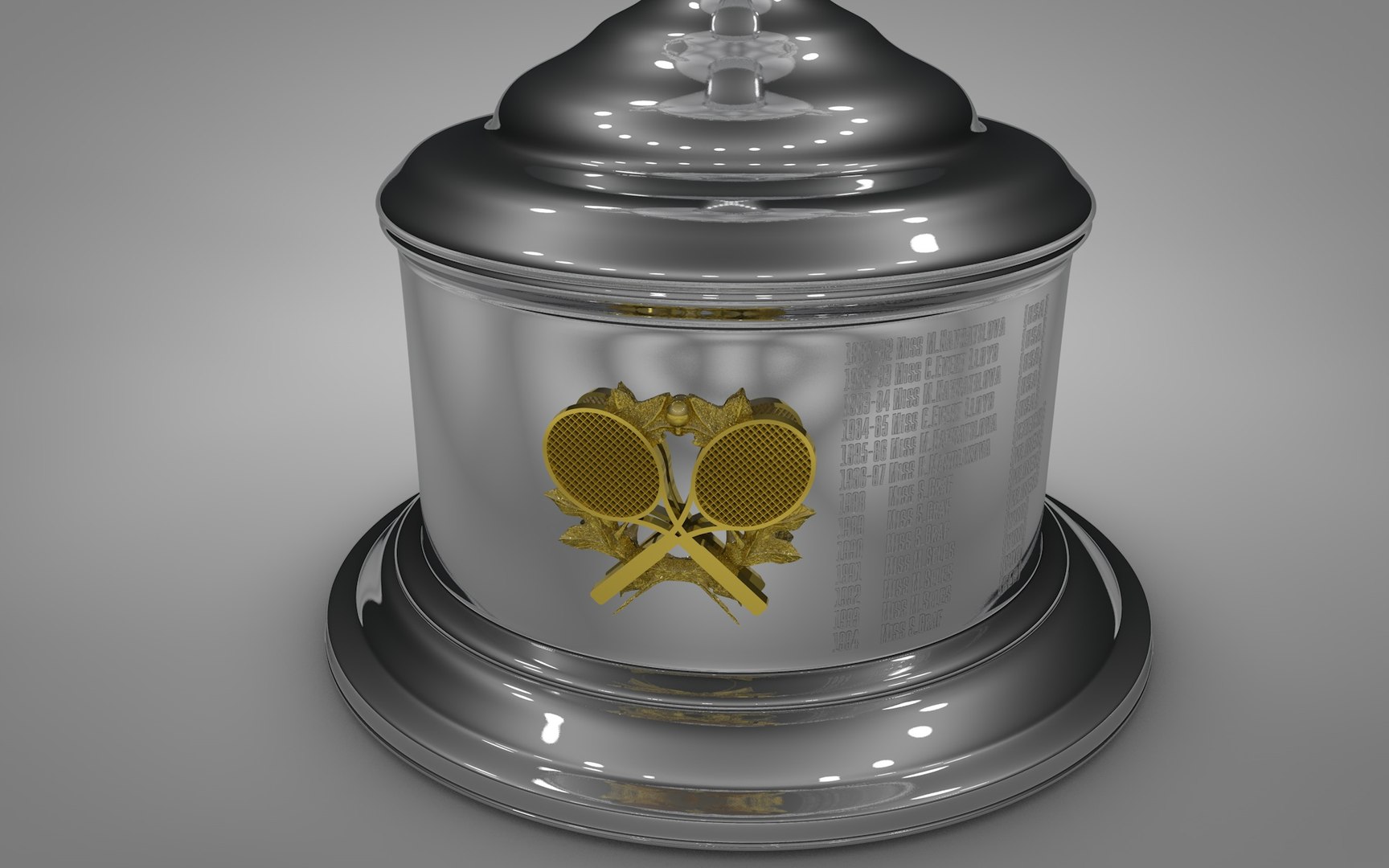 3D Australian Open 2023 Women Singles Trophy low poly L1920 ...