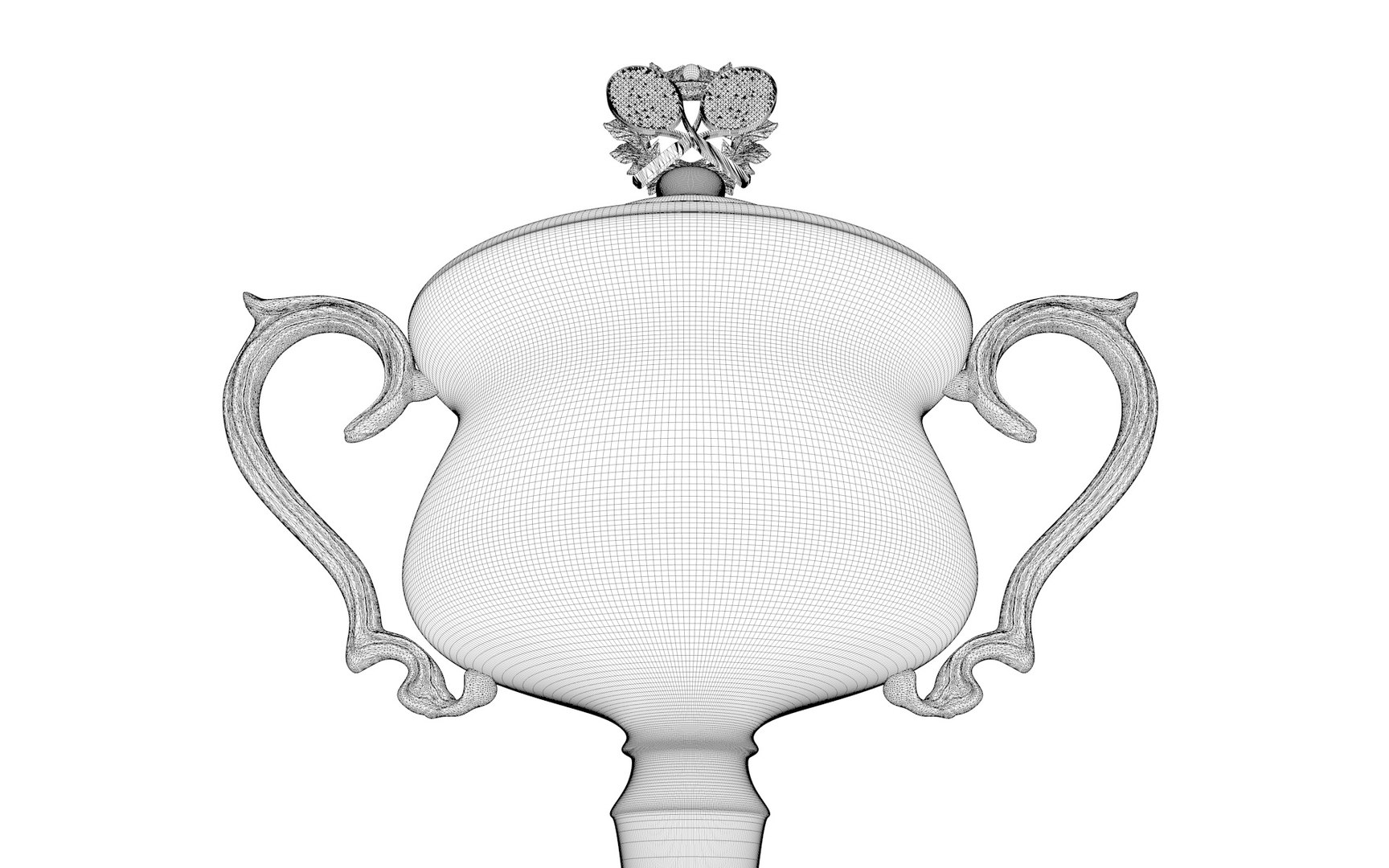 3D Australian Open 2023 Women Singles Trophy low poly L1920 ...
