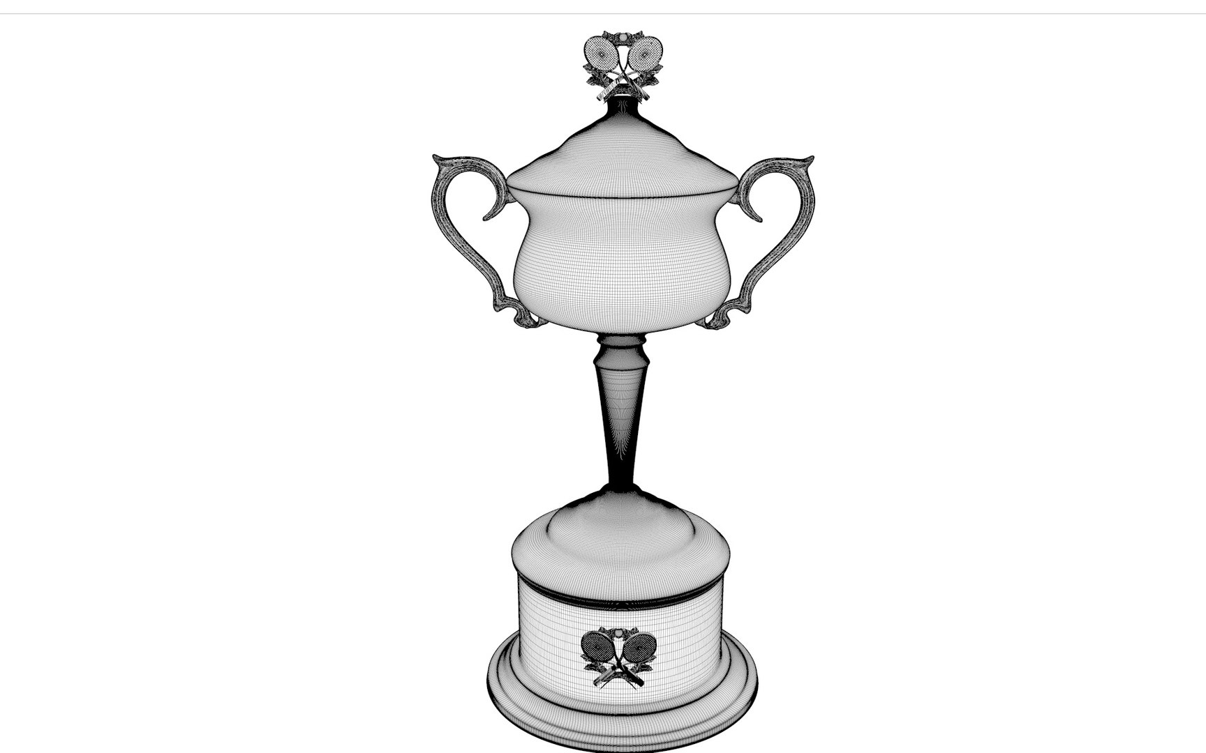 3D Australian Open 2023 Women Singles Trophy low poly L1920 ...