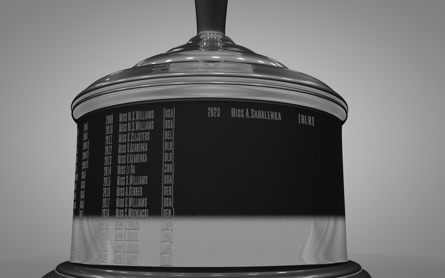 3D Australian Open 2023 Women Singles Trophy low poly L1920 ...