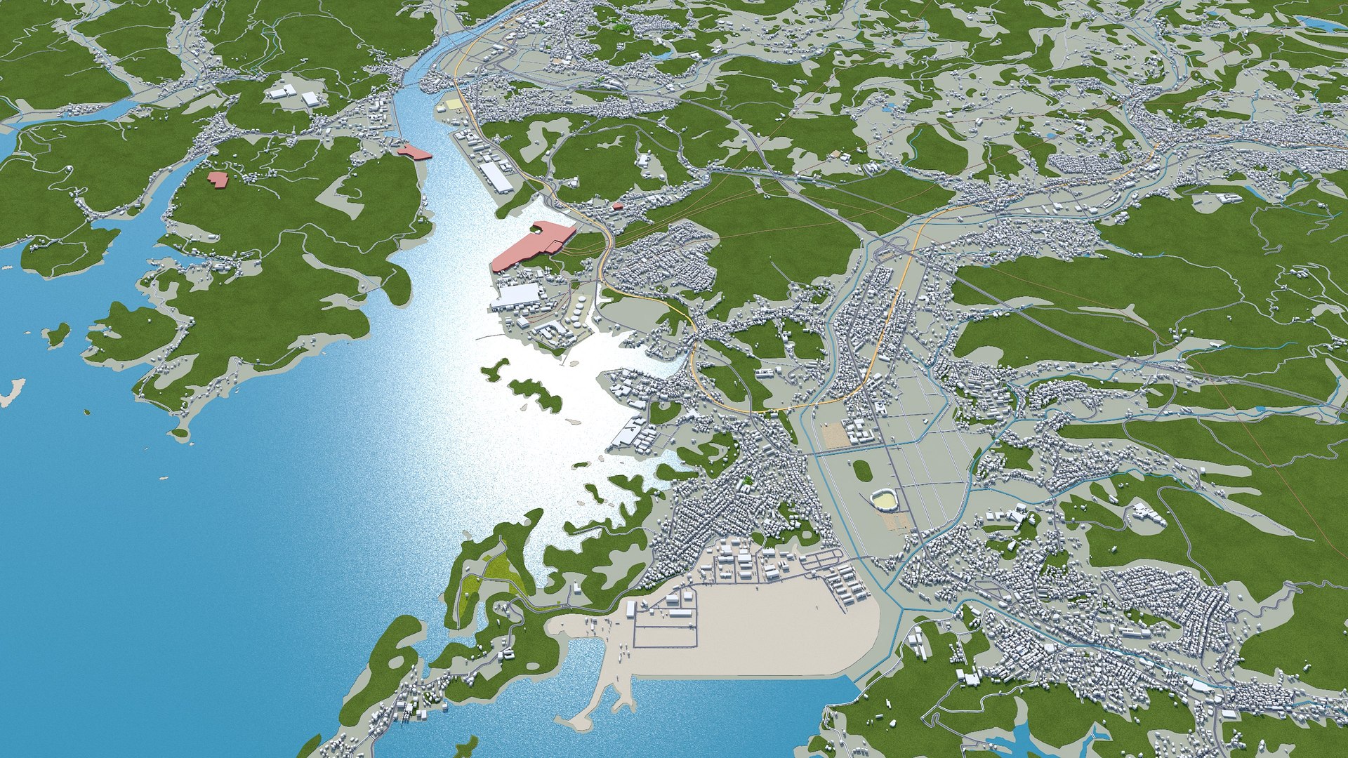 3D Model Sasebo Nagasaki Japan - TurboSquid 2042536