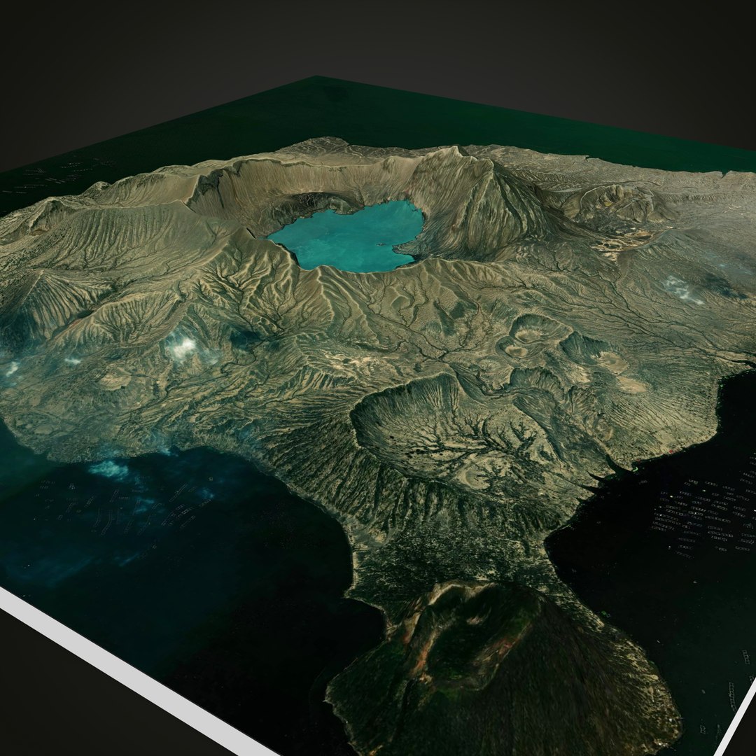 3D Mountain Landscape Taal Volcano Model - TurboSquid 2088180