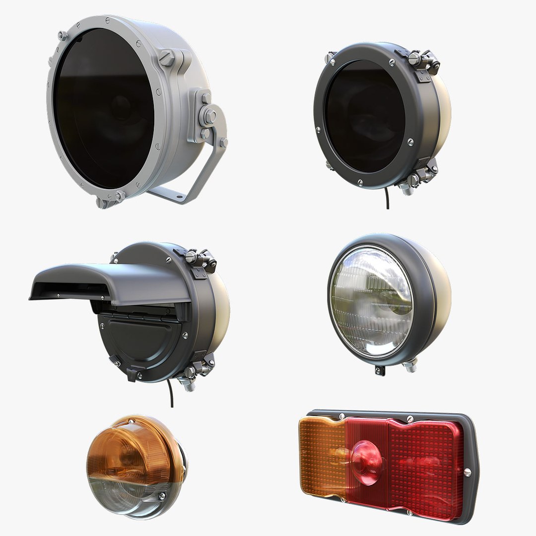 Soviet APC Lights Set 3D Model - TurboSquid 2017265