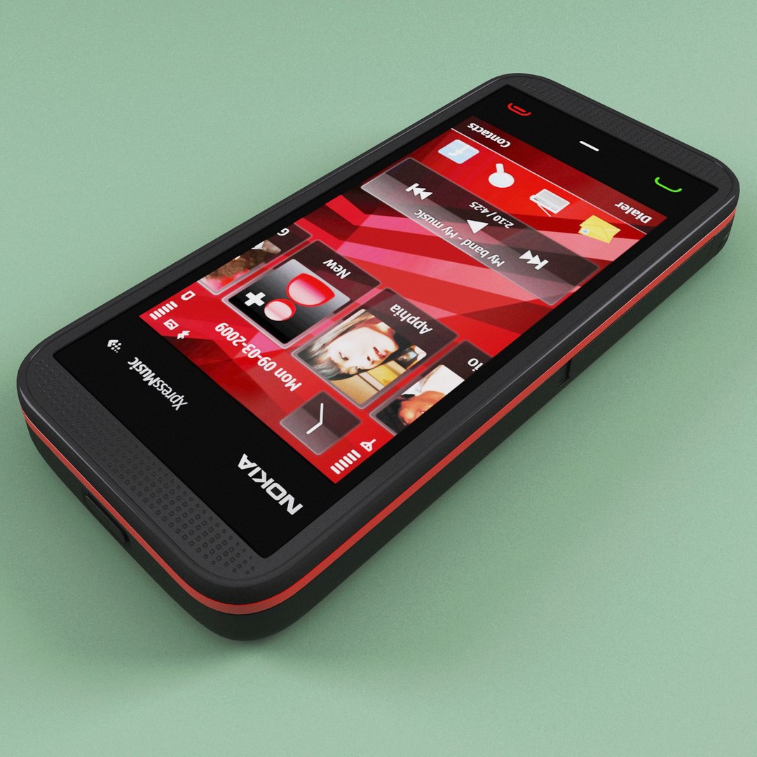 3d Model Nokia 5530 Red