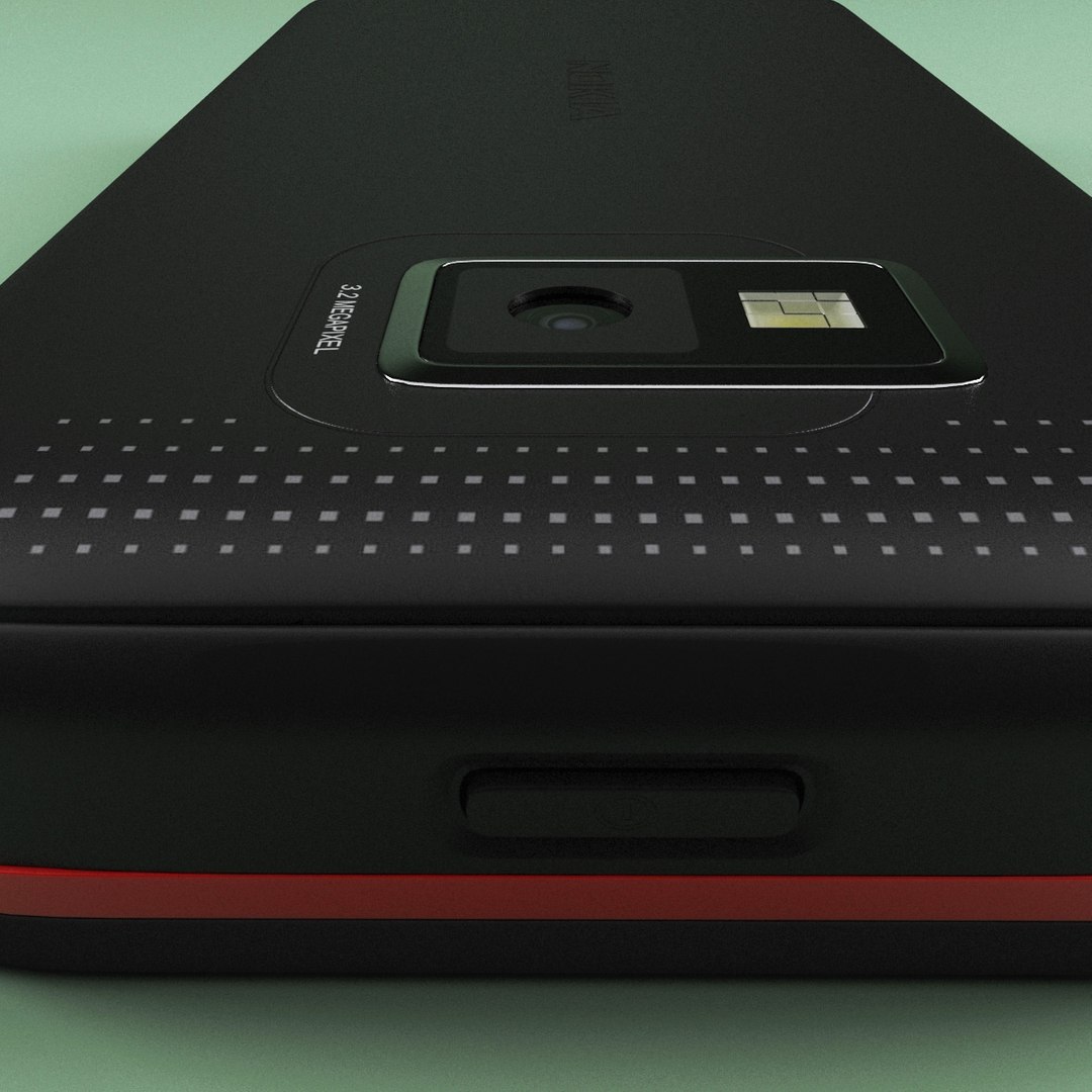 3d Model Nokia 5530 Red