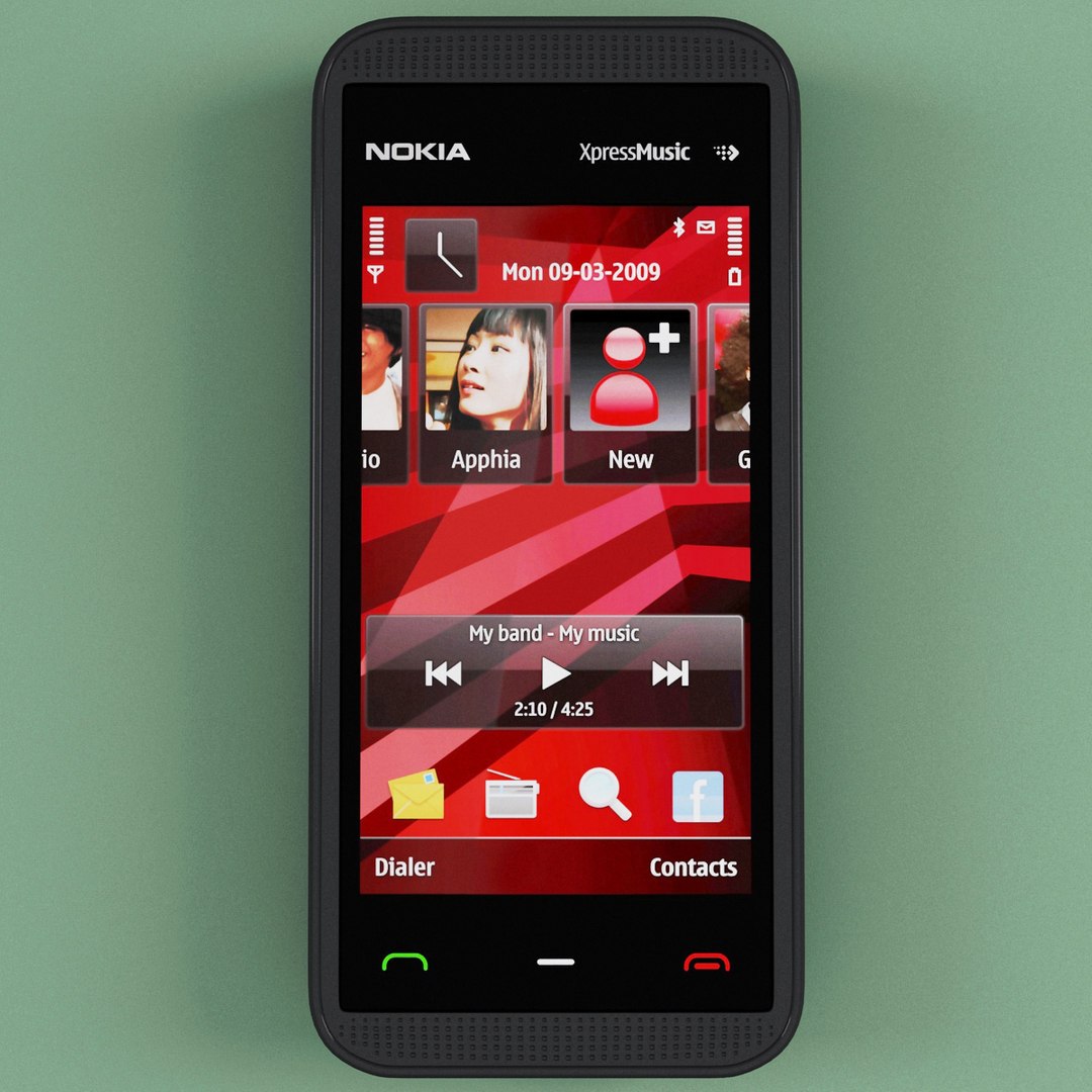 3d Model Nokia 5530 Red