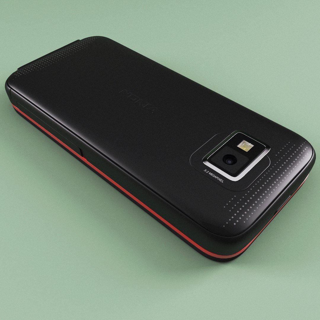 3d Model Nokia 5530 Red