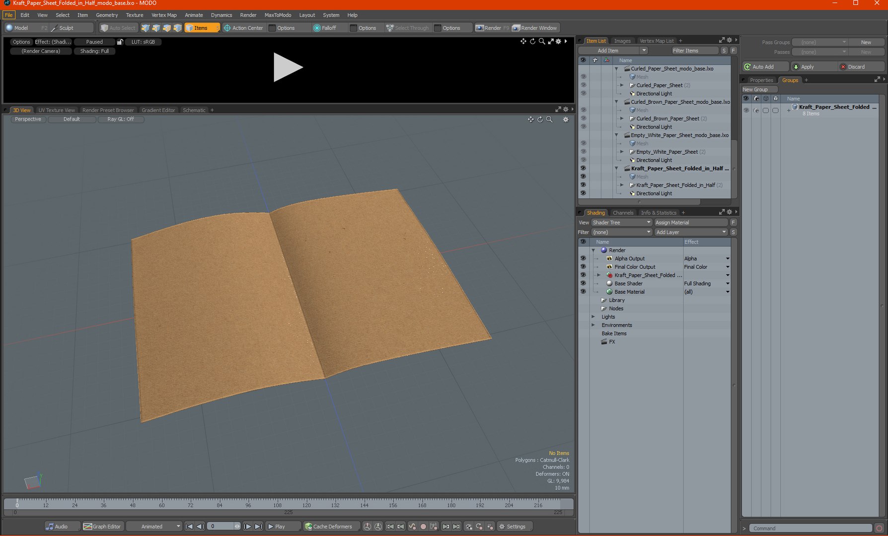 Kraft Paper Sheet Folded In Half 3D Model - TurboSquid 1993725