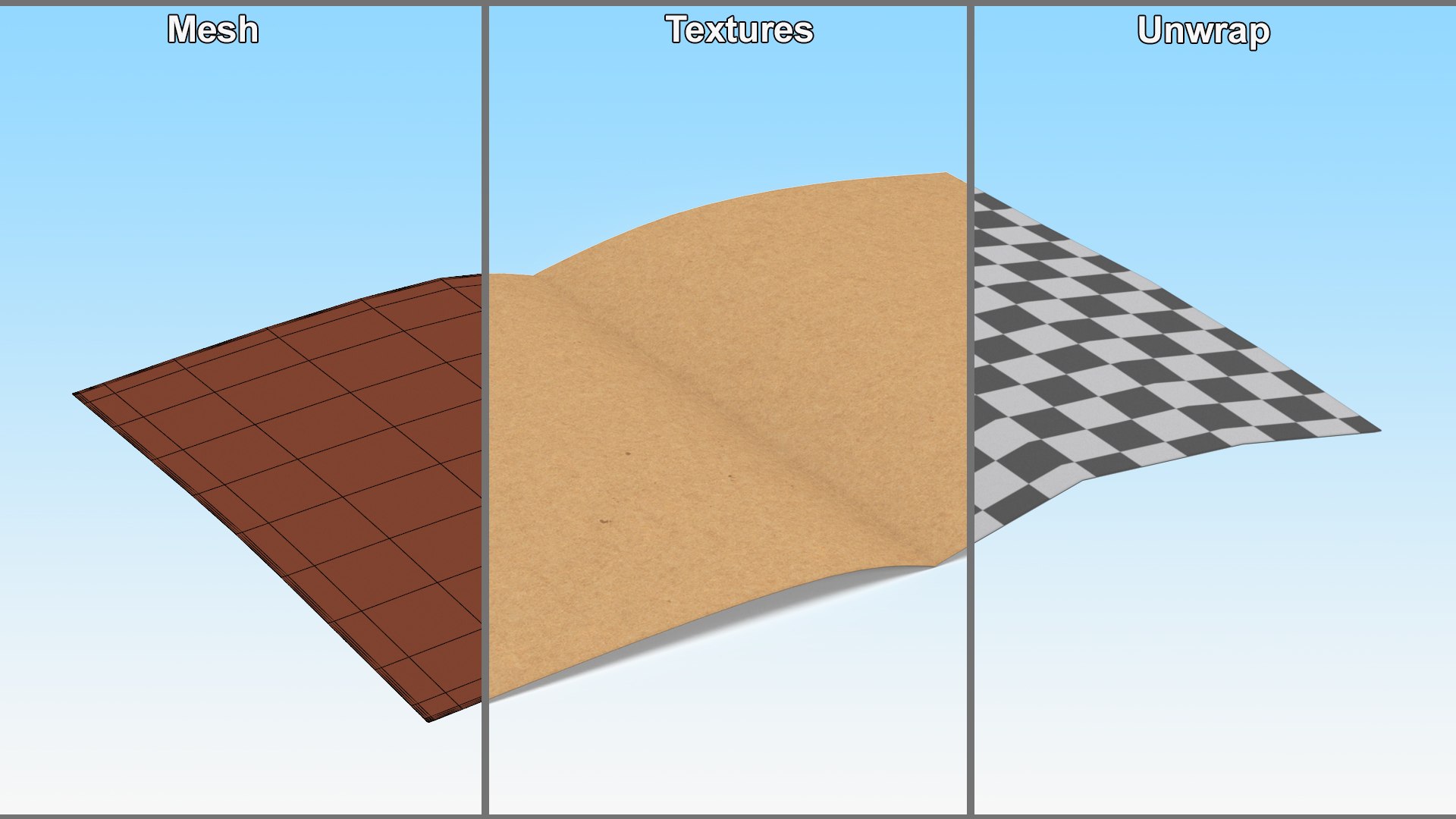 Kraft Paper Sheet Folded In Half 3D Model - TurboSquid 1993725