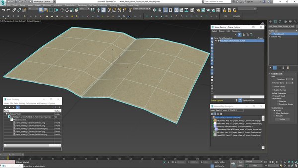 modelo 3d Kraft Paper Sheet Folded in Half - TurboSquid 1993725