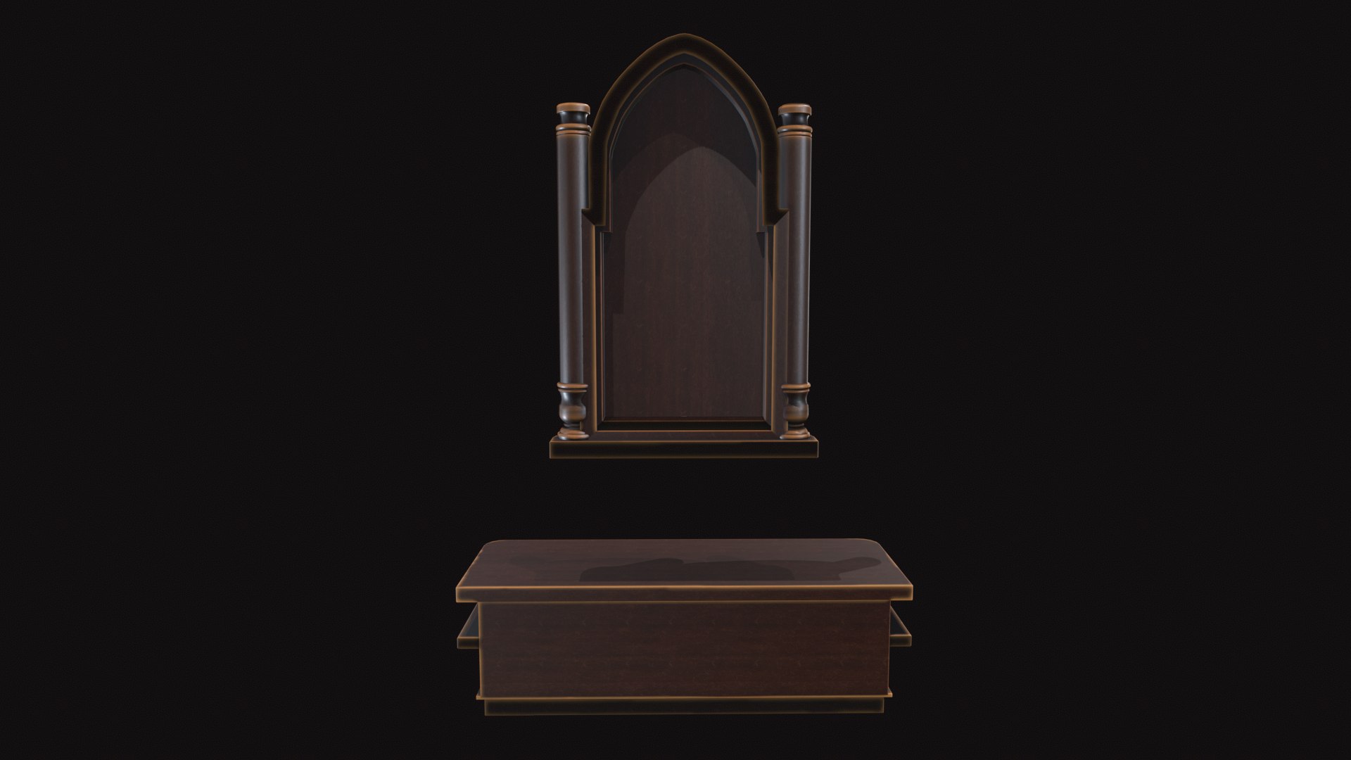 Medieval Wall Mirror Model - TurboSquid 2310186
