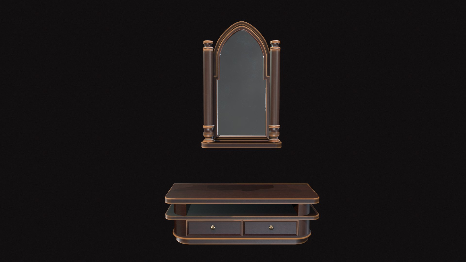 Medieval Wall Mirror Model - TurboSquid 2310186