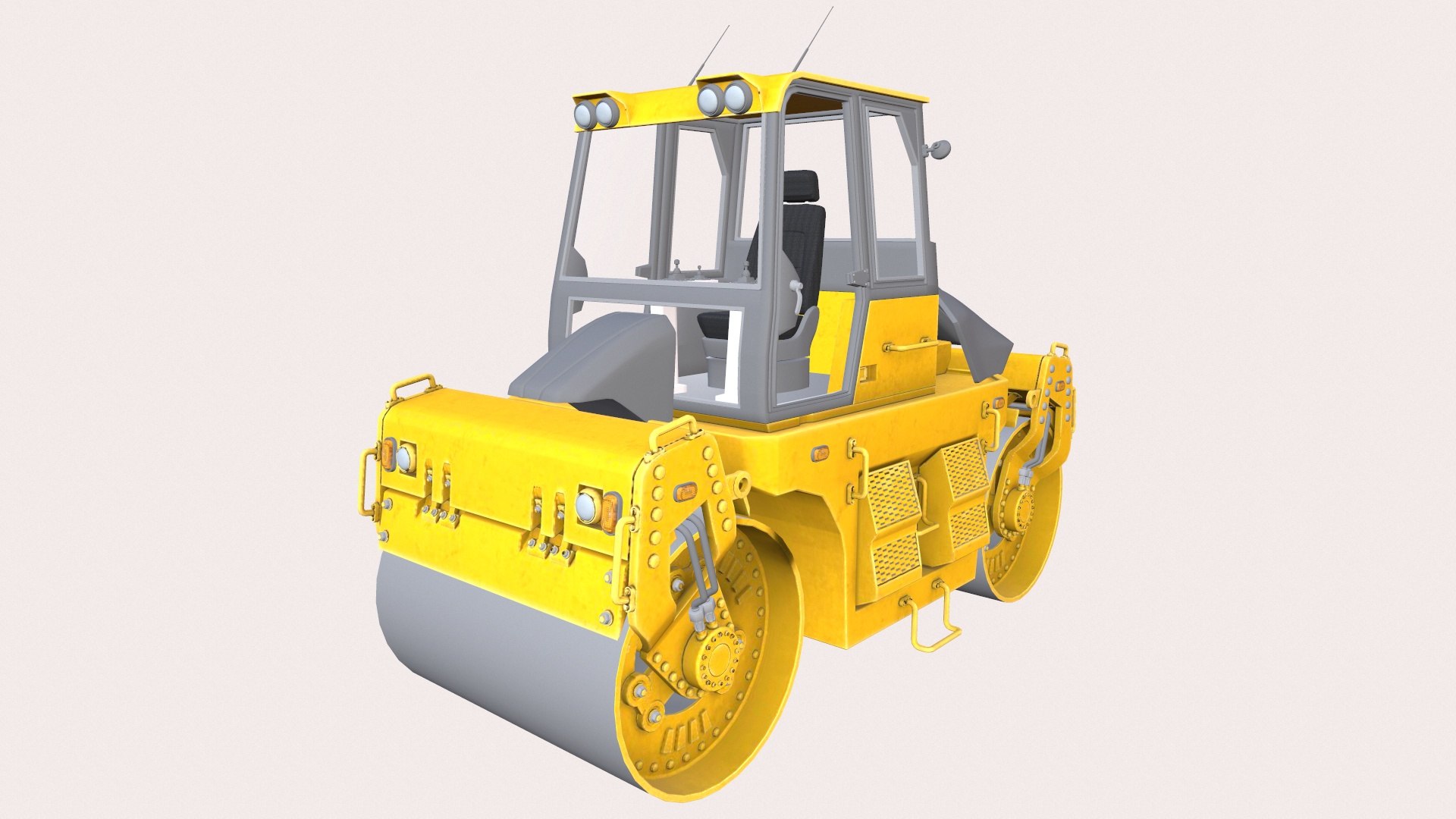 Road Roller 3D - TurboSquid 2345566