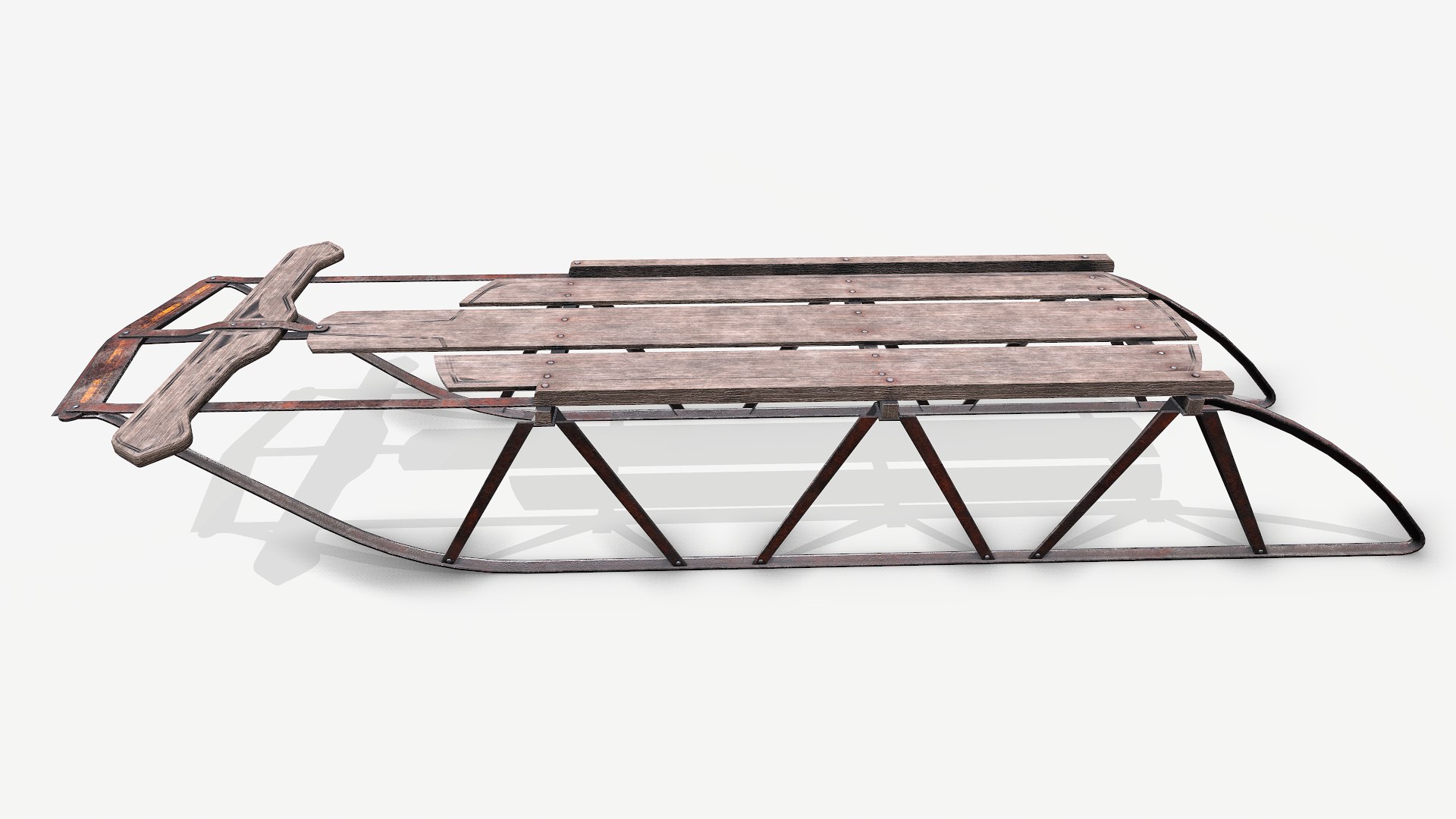 3D Snow Sled Old - TurboSquid 1993005