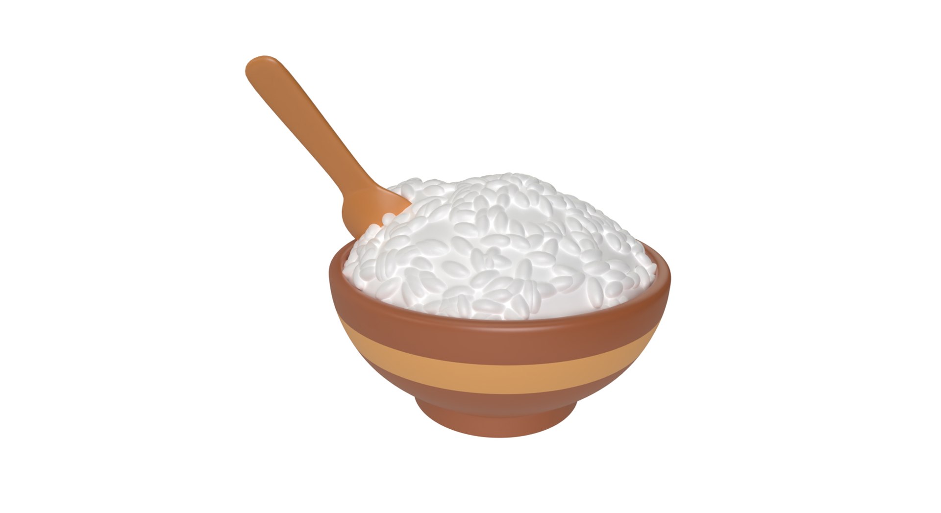 Cooked Rice 3D Cartoon 3D - TurboSquid 1948530