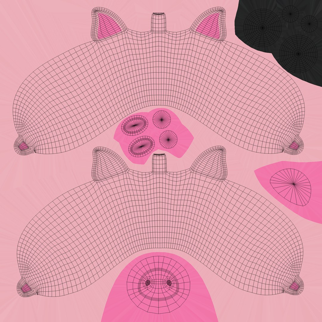 3D Cartoon Pig U-Shaped Neck Pillow - TurboSquid 2265570