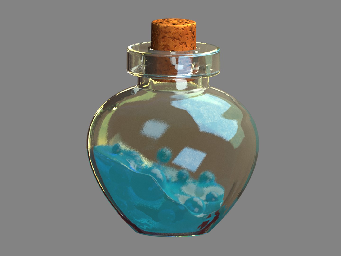 3D Model Potion Bottles Jelly Low-poly - TurboSquid 1592157