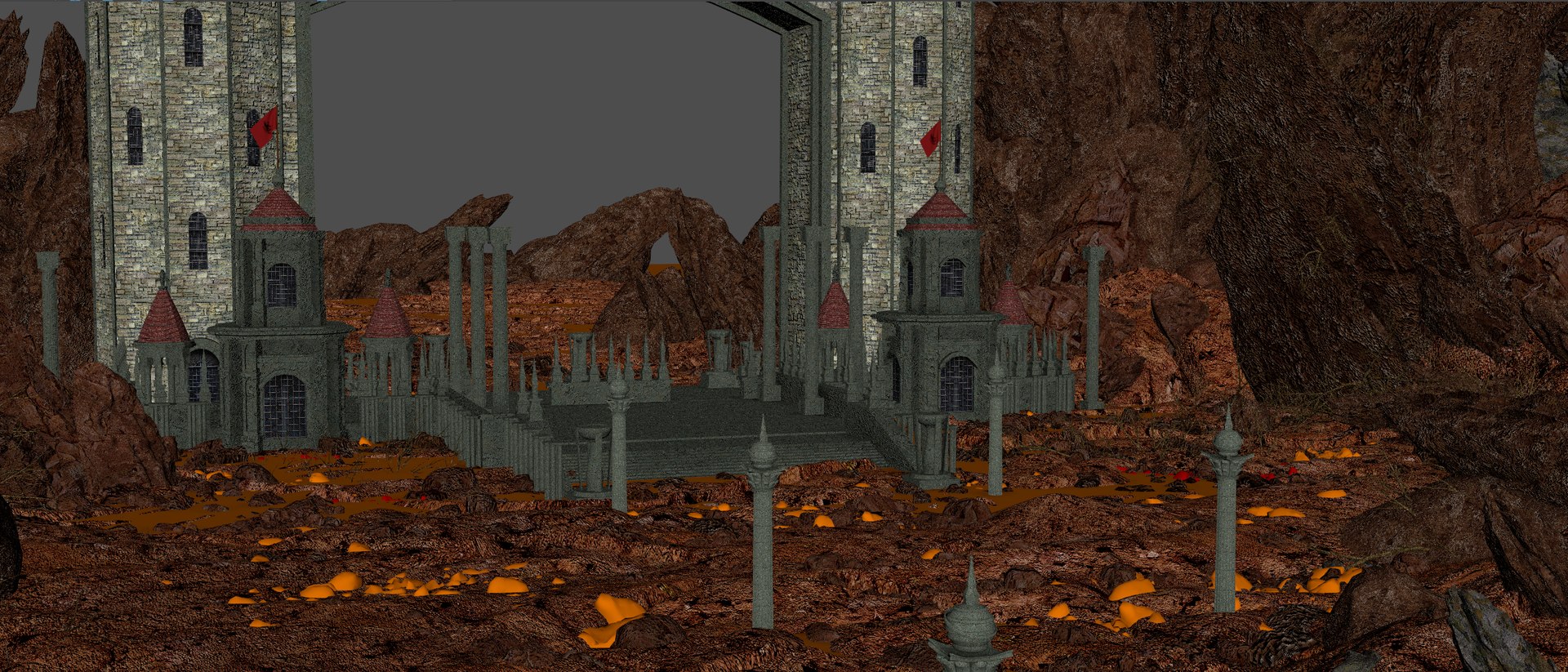 Fantasy Witcher Lava Towers model - TurboSquid 1956296