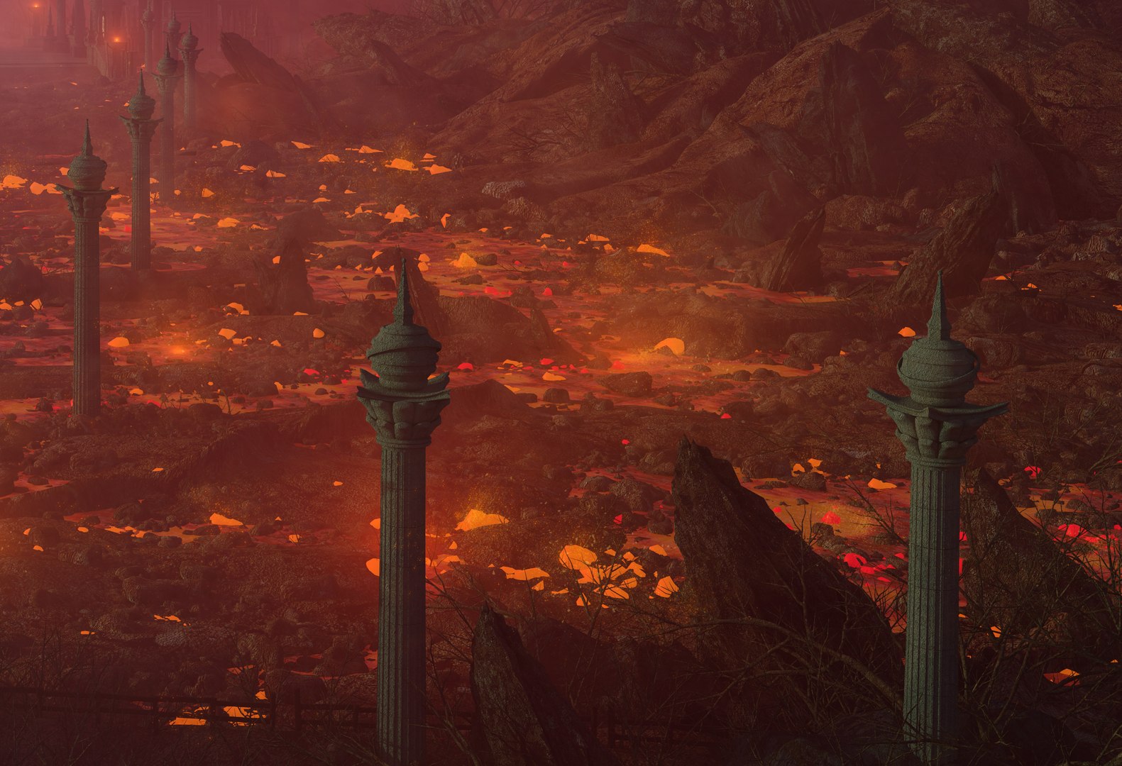 Fantasy Witcher Lava Towers model - TurboSquid 1956296