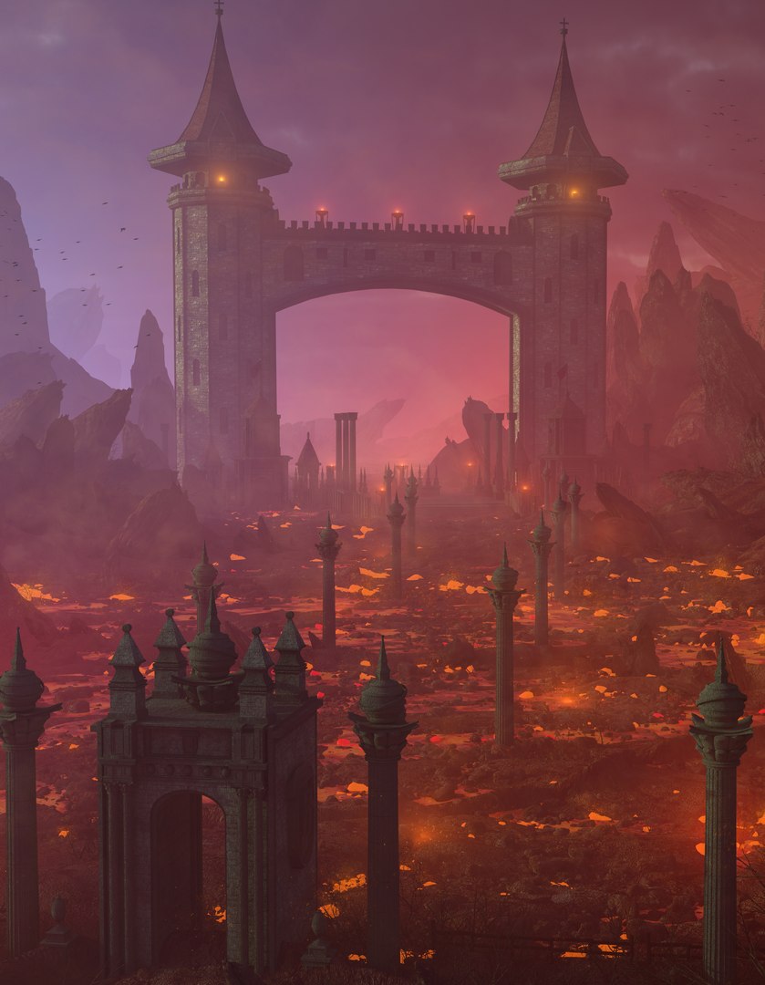 Fantasy Witcher Lava Towers model - TurboSquid 1956296