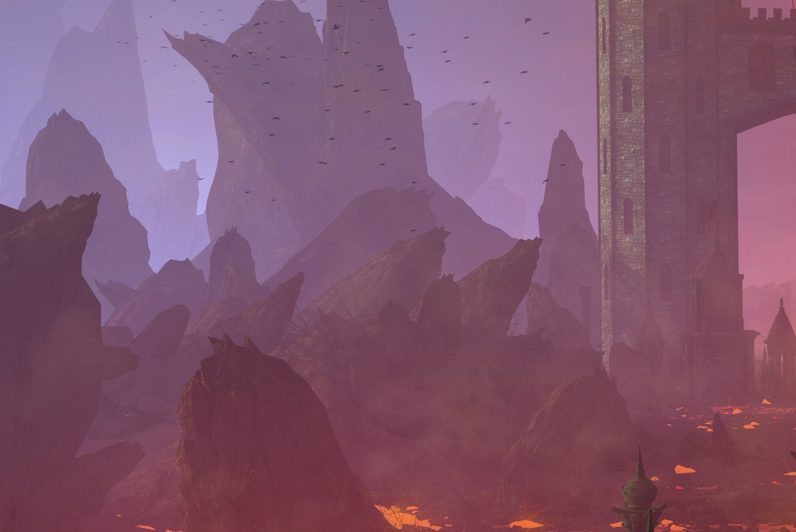 Fantasy Witcher Lava Towers model - TurboSquid 1956296