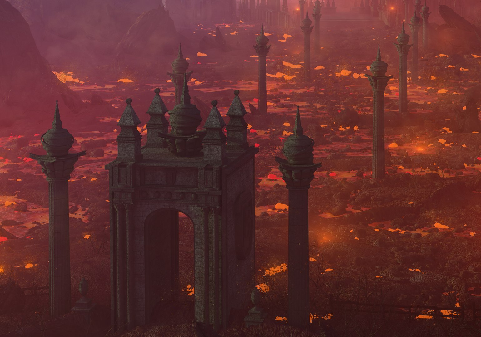 Fantasy Witcher Lava Towers model - TurboSquid 1956296