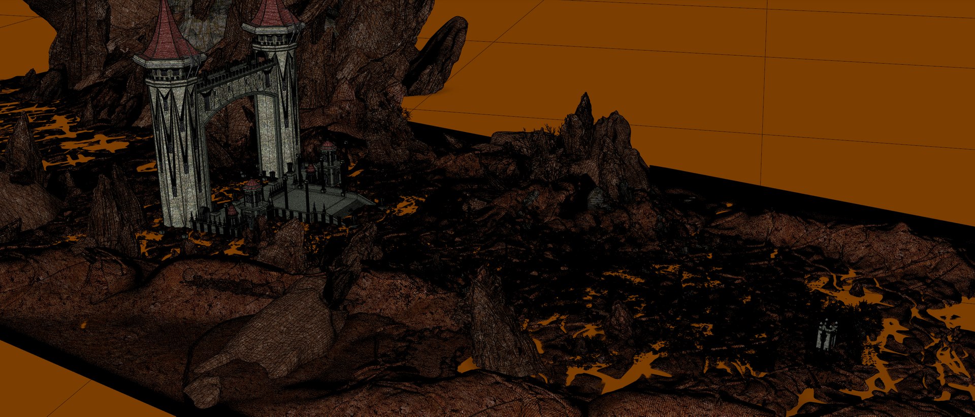 Fantasy Witcher Lava Towers model - TurboSquid 1956296