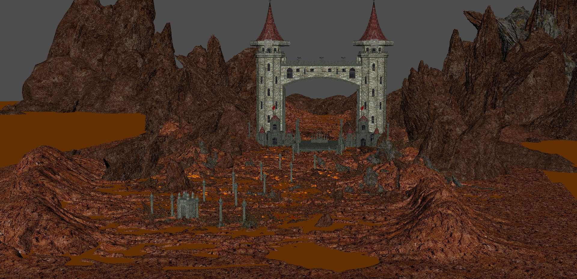 Fantasy Witcher Lava Towers model - TurboSquid 1956296
