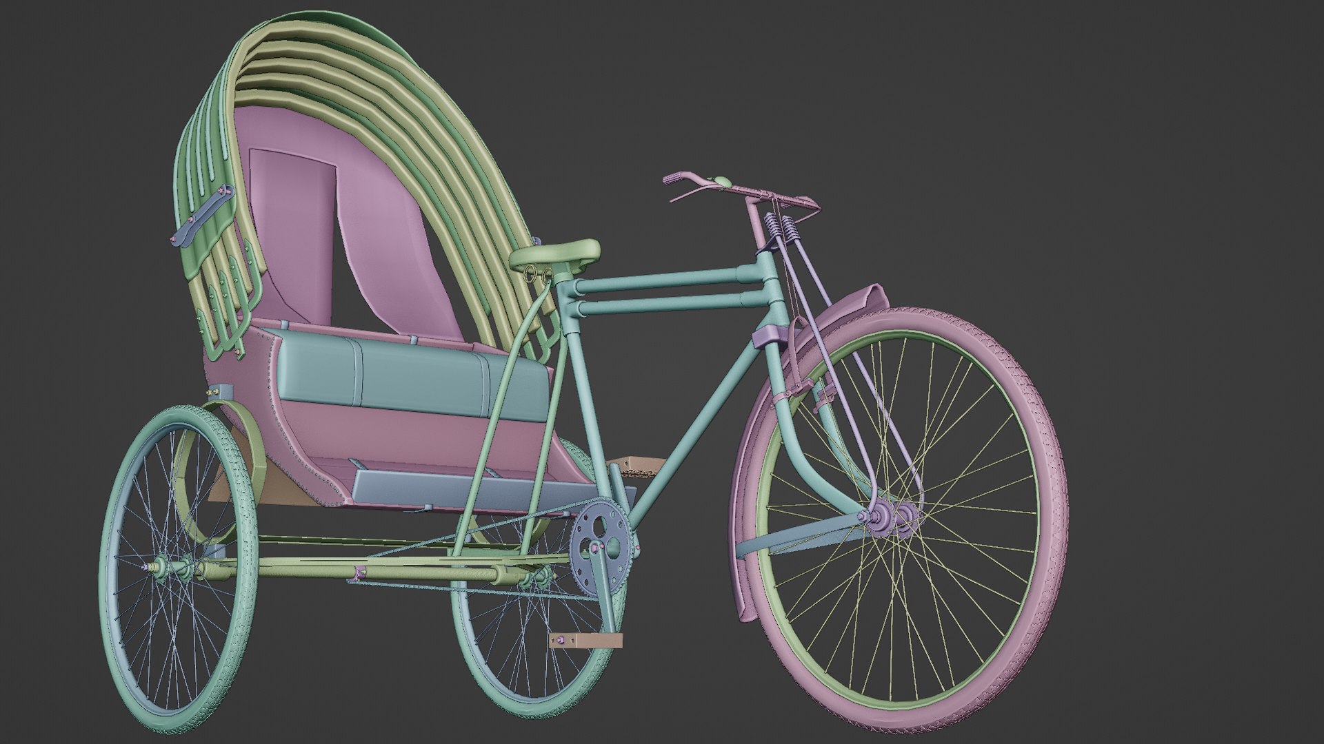 3D Rickshaw - TurboSquid 2139728